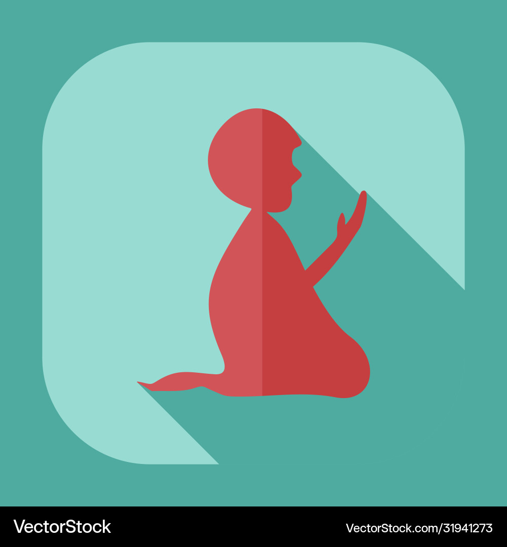 Flat modern design with shadow icons muslim Vector Image