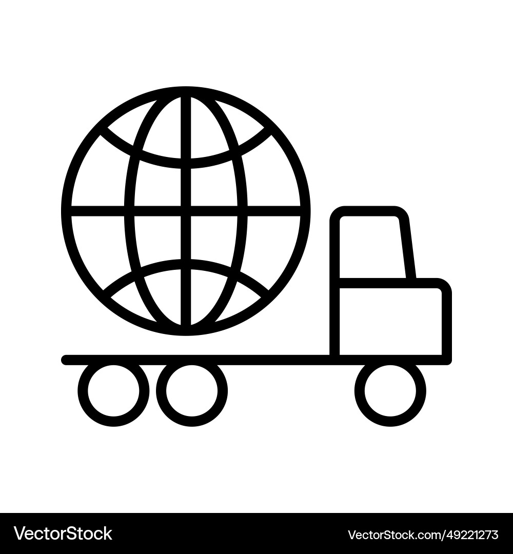 International cargo delivery icon logistics Vector Image