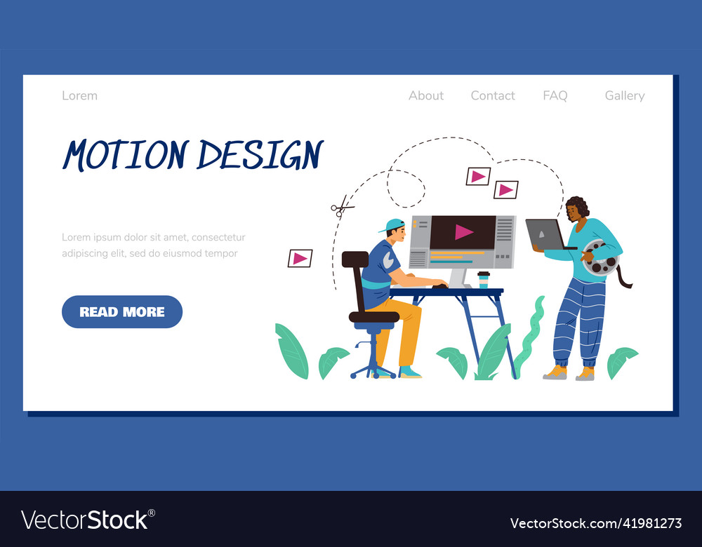 Motion design services advertising web banners Vector Image