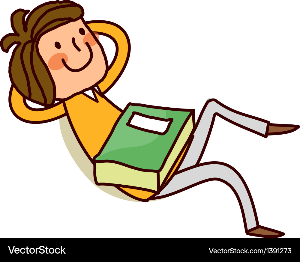 Portrait of boy lying Royalty Free Vector Image
