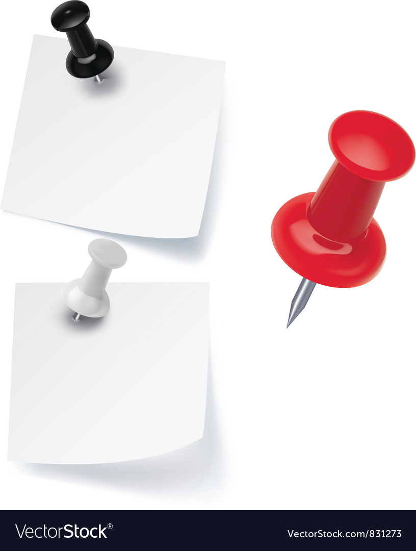 Pushpins Royalty Free Vector Image - VectorStock
