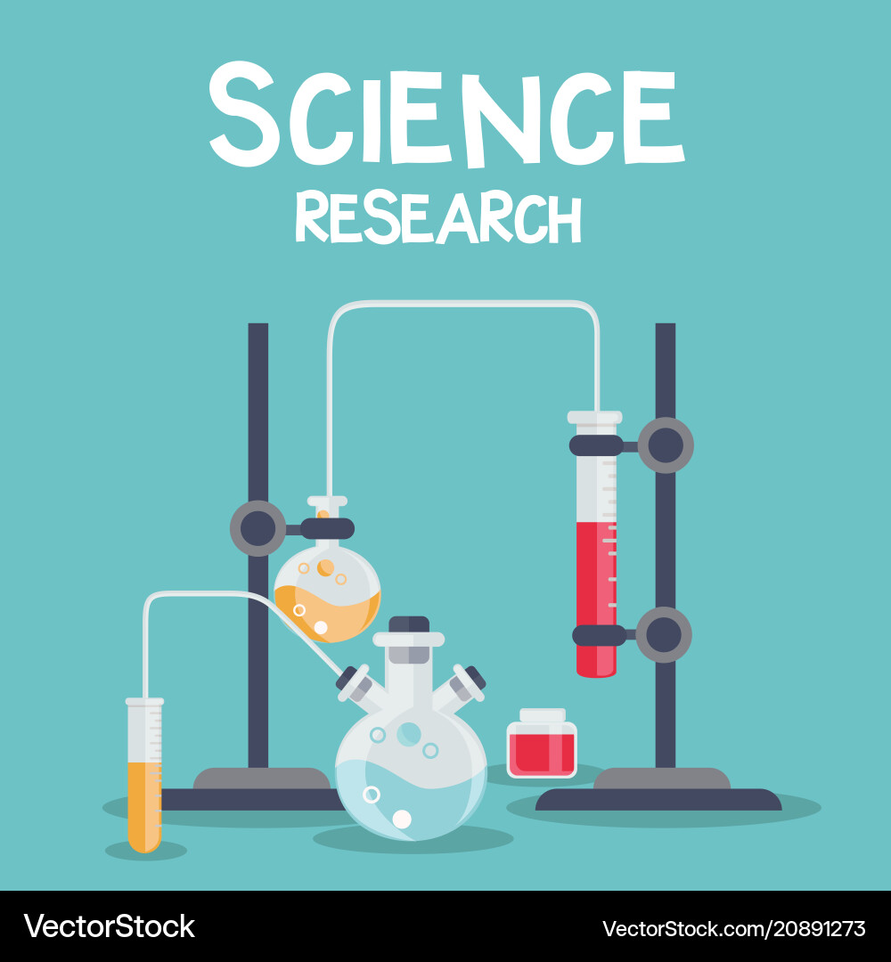 Science research chemical laboratory blue Vector Image