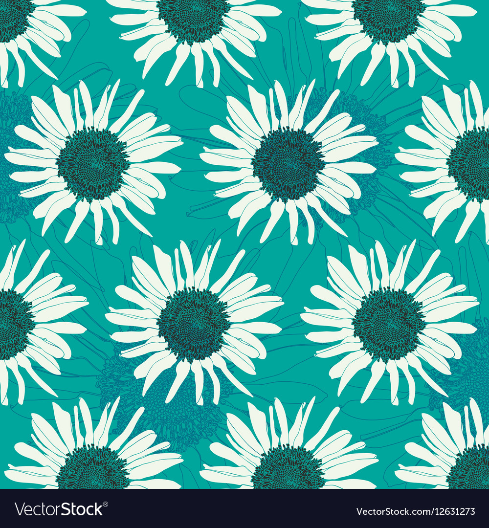 Sunflower pattern Royalty Free Vector Image - VectorStock