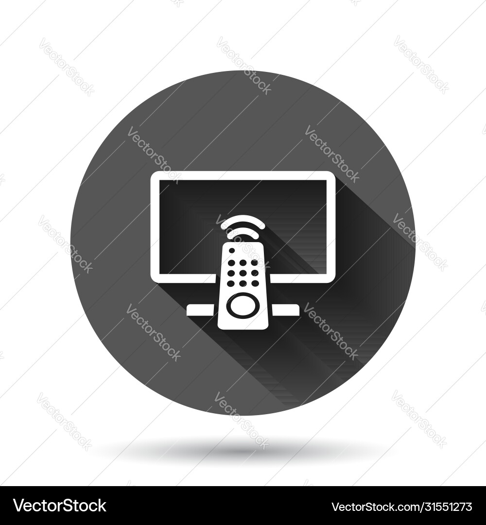 Tv remote icon in flat style television sign Vector Image