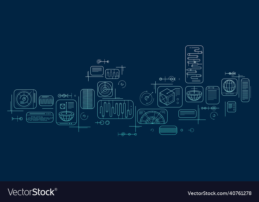 Abstract Futuristic Hud Interface Design Vector Image