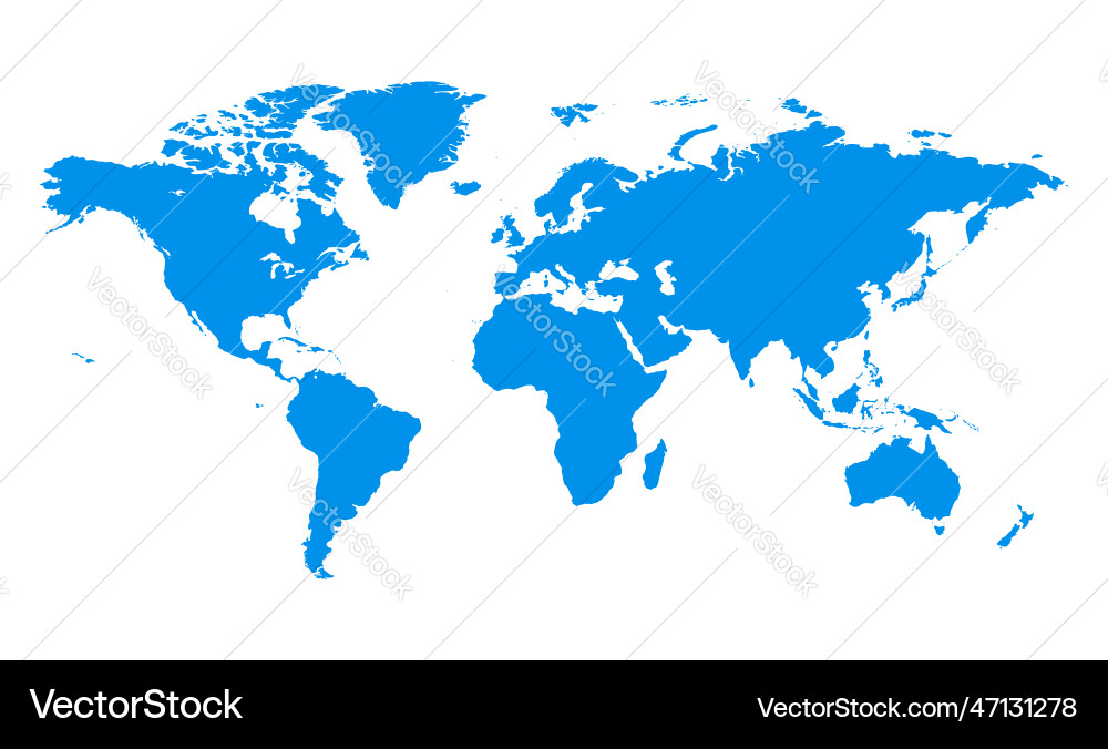 Blue world map earth background Royalty Free Vector Image