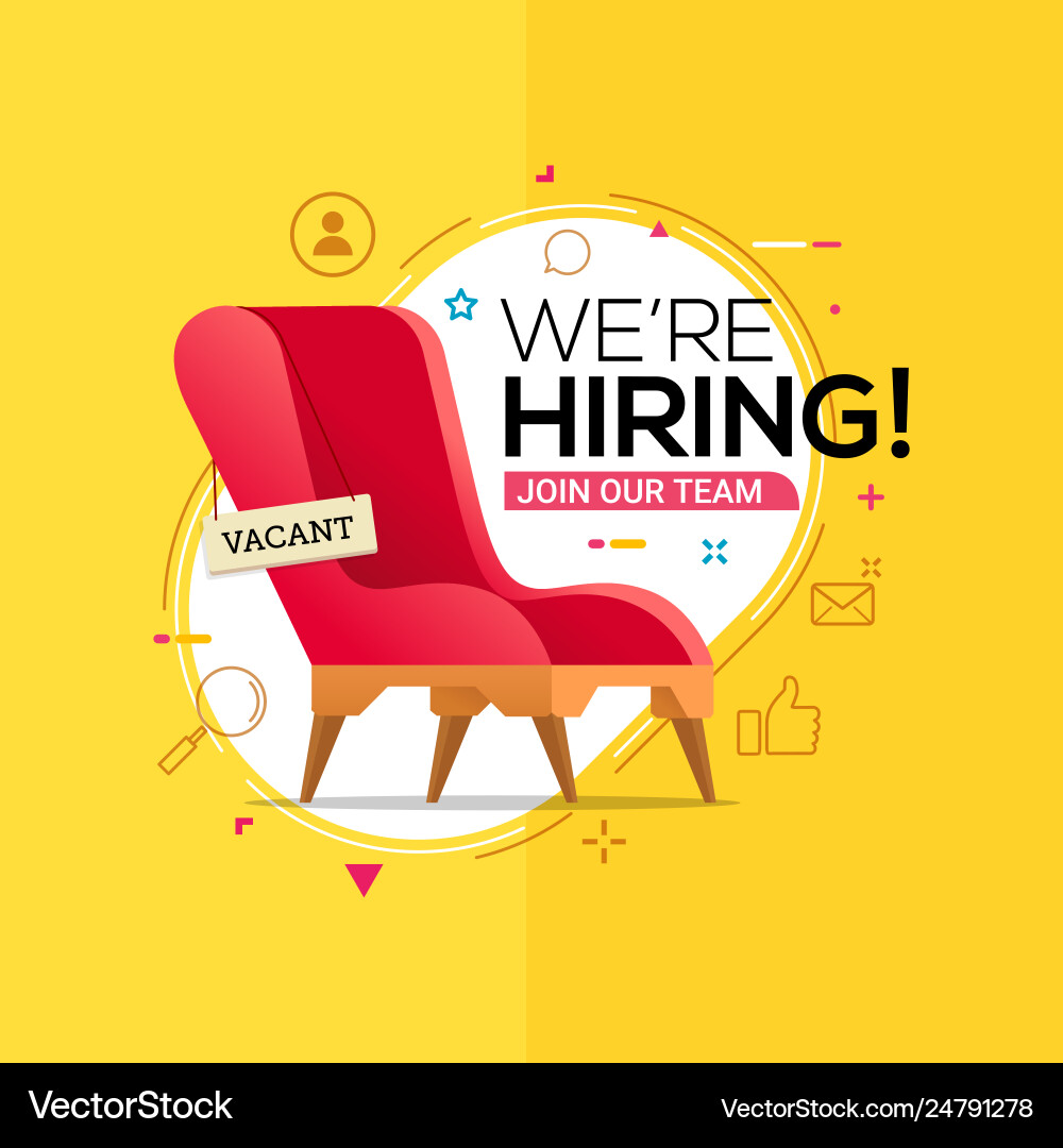 Business recruitment design template Royalty Free Vector