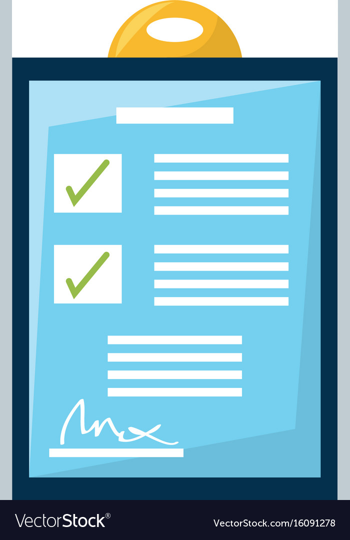 Checklist document isolated Royalty Free Vector Image