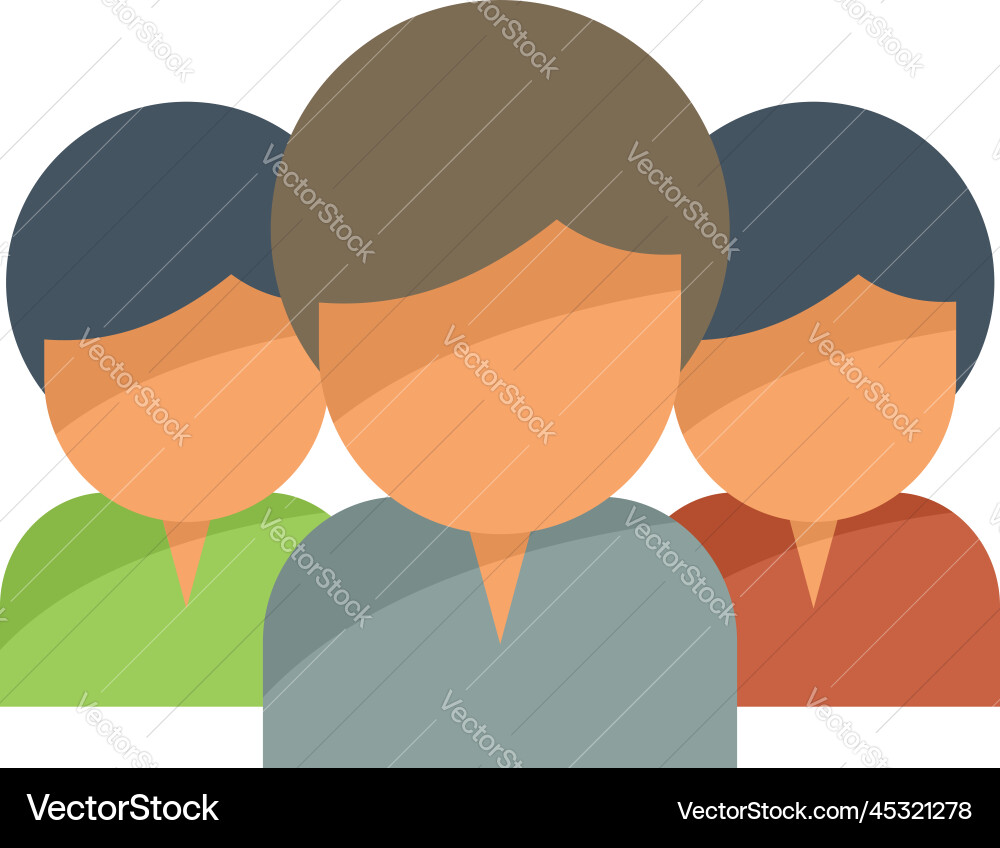 Group work icon flat business person Royalty Free Vector