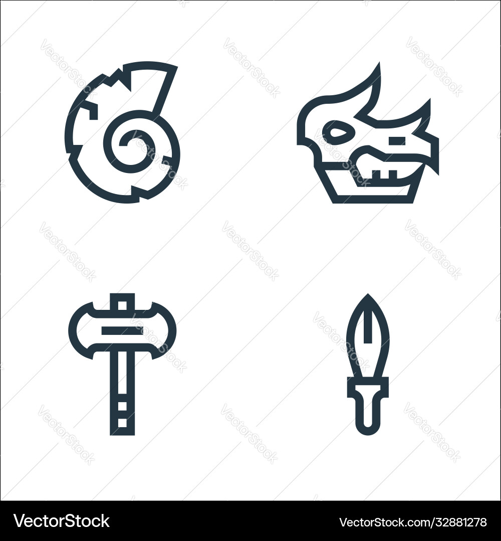 History line icons linear set quality line set Vector Image