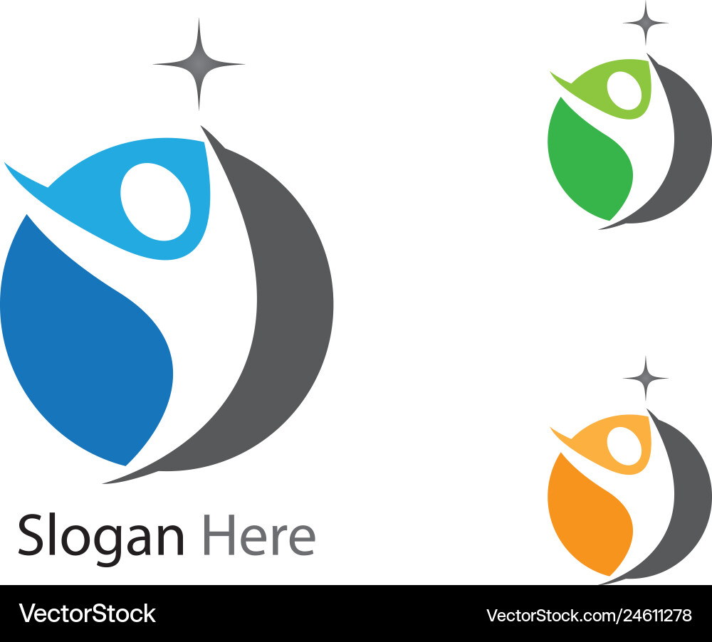 Human health symbol design Royalty Free Vector Image