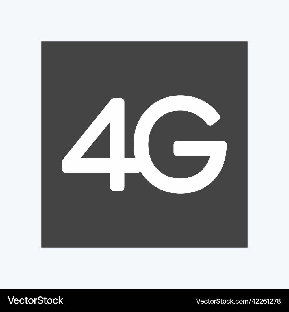 Icon 4g suitable for mobile apps symbol glyph Vector Image