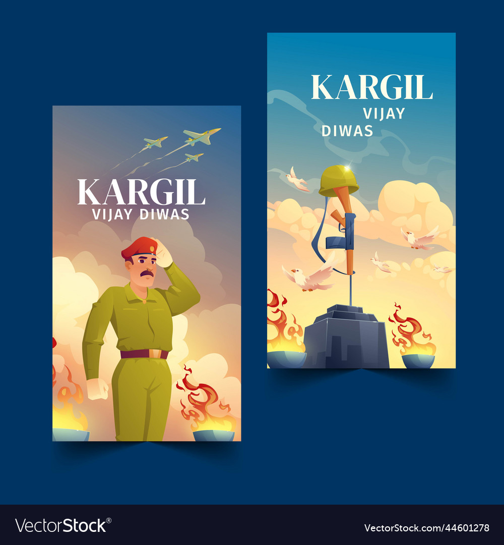 India kargil vijay diwas celebration Royalty Free Vector