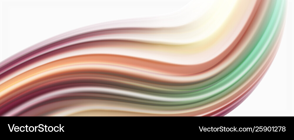 Modern liquid color flow on white - colorful Vector Image
