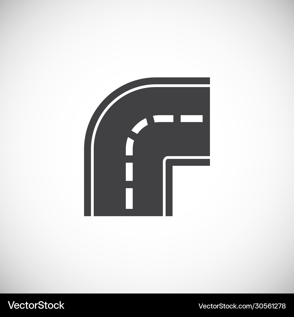 Road related icon on background for graphic Vector Image