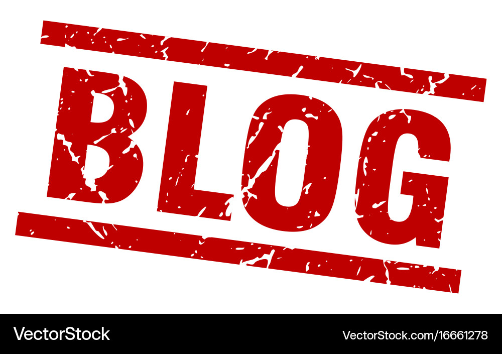 Square grunge red blog stamp Royalty Free Vector Image