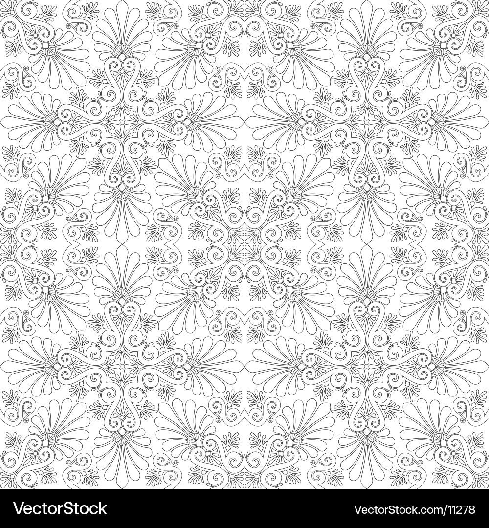 Vintage style floral pattern Royalty Free Vector Image
