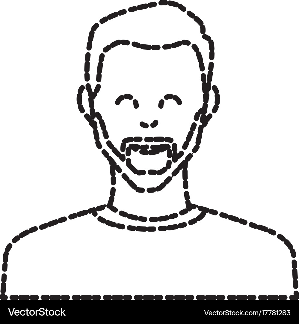 Adult man smiling Royalty Free Vector Image - VectorStock