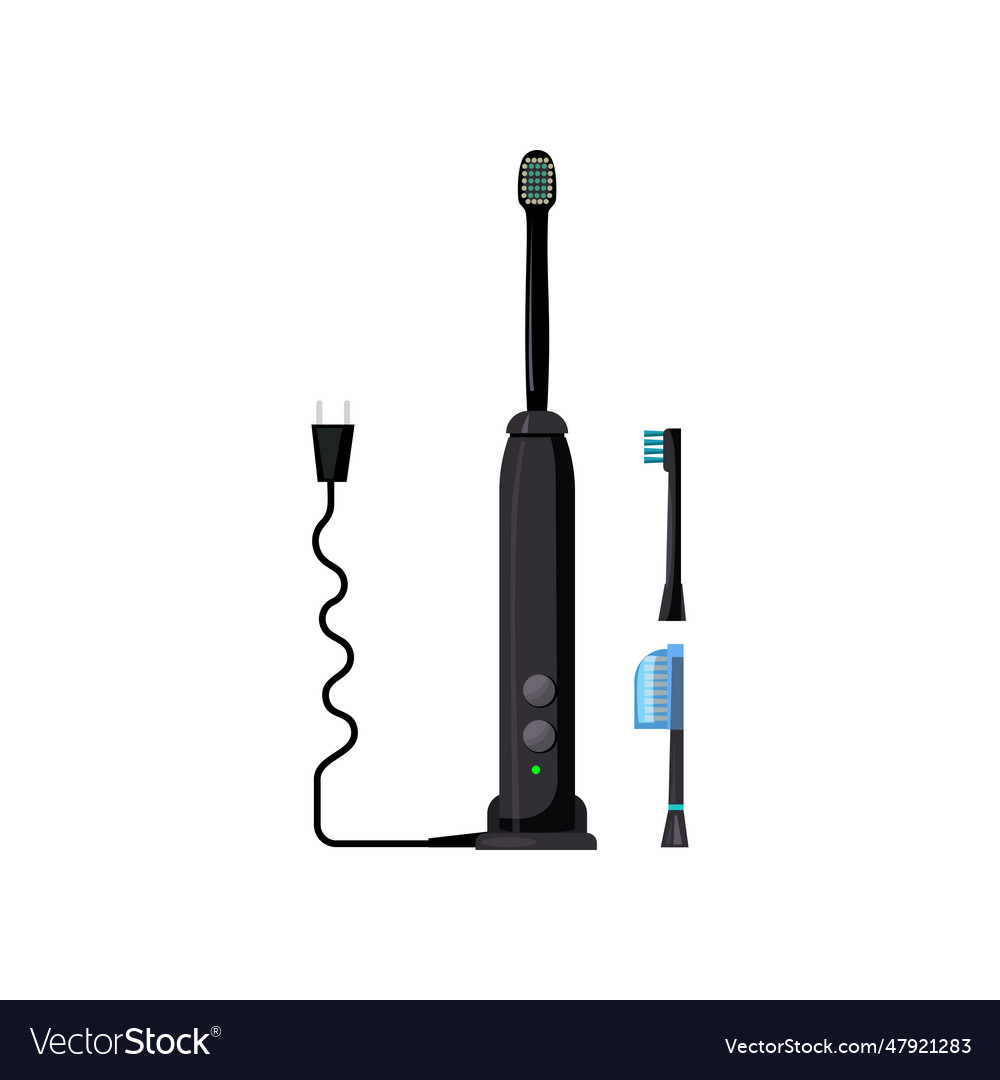 Black electrical toothbrush Royalty Free Vector Image