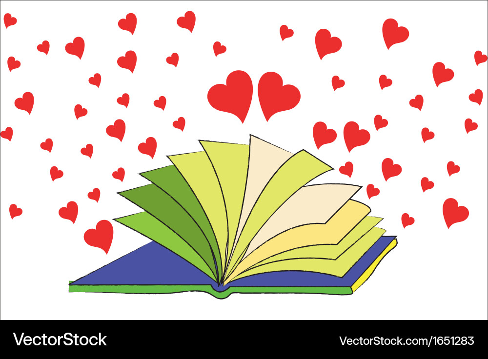 Book of love Royalty Free Vector Image - VectorStock