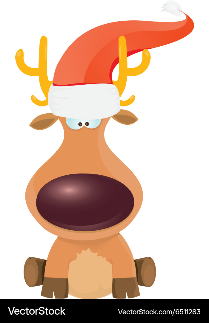 Cartoon christmas reindeer character Royalty Free Vector