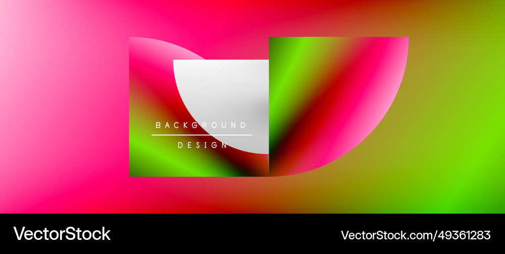 Circles and round shapes with gradients minimal Vector Image