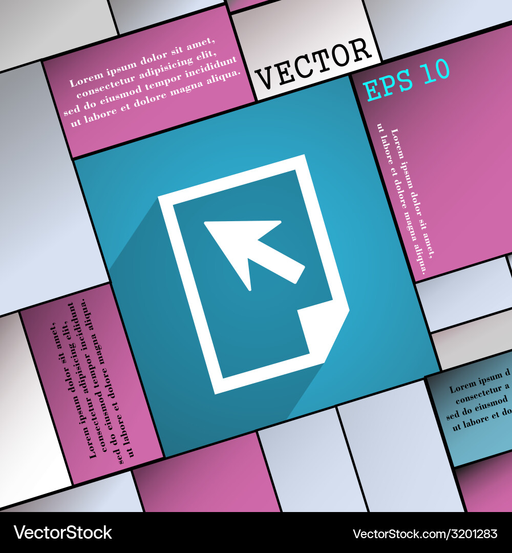 File document icon symbol flat modern web design Vector Image