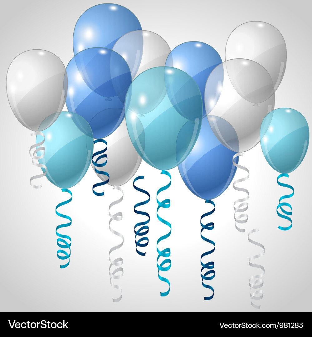 Flying balloons background Royalty Free Vector Image