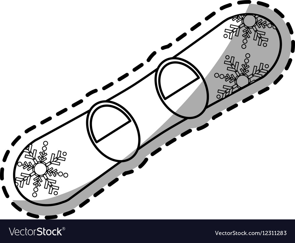 Isolated snowboard design Royalty Free Vector Image