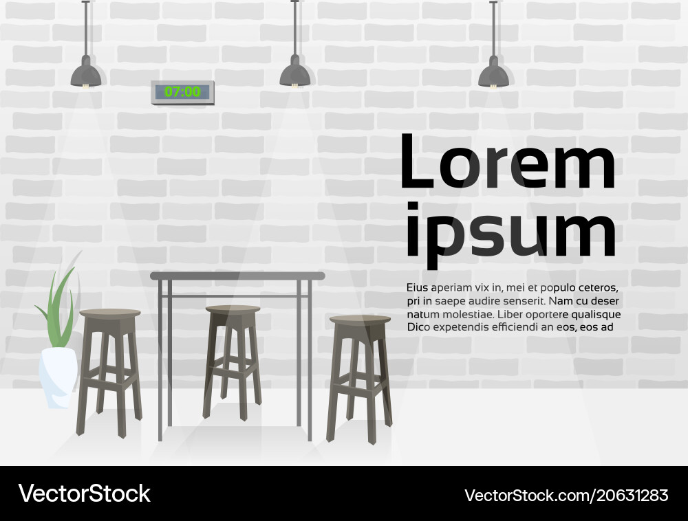Modern cafe or coworking center interior Vector Image