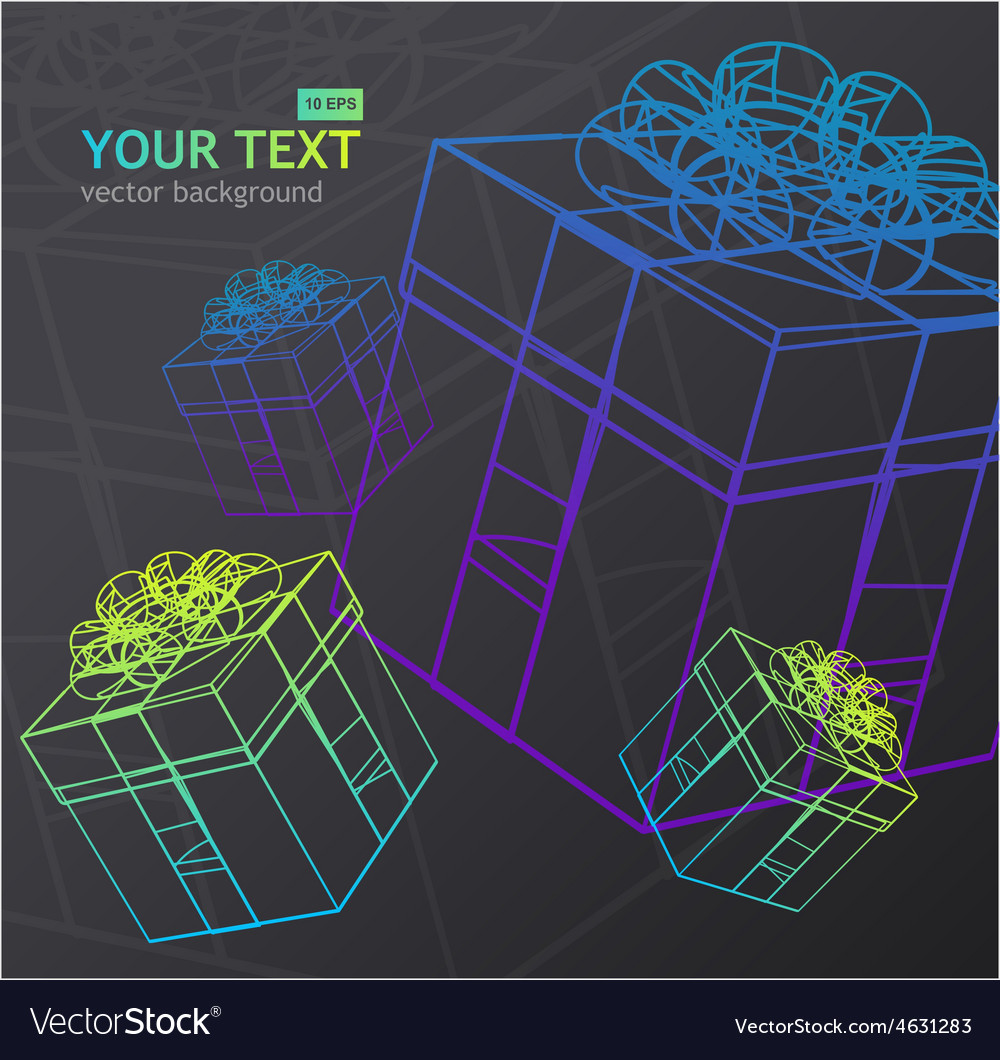 Present box background Royalty Free Vector Image