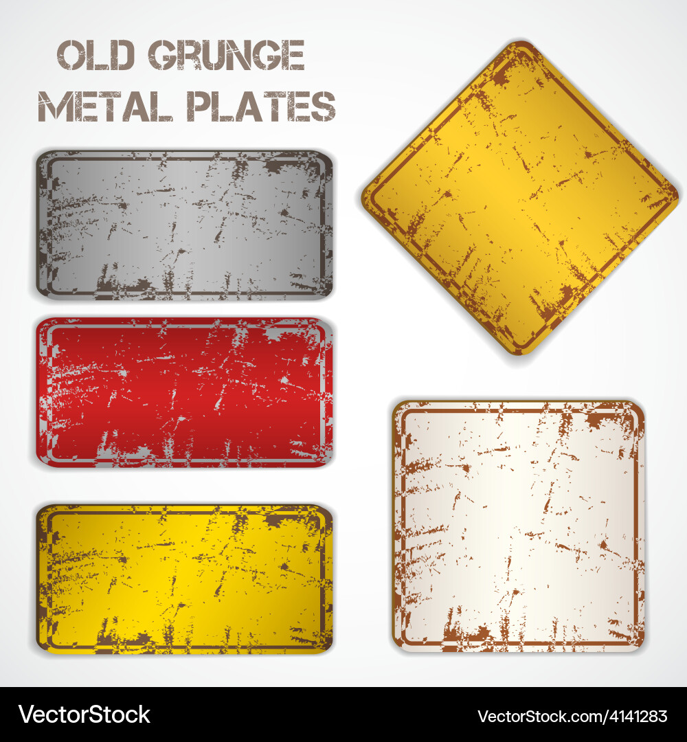 Set of old signs Royalty Free Vector Image - VectorStock