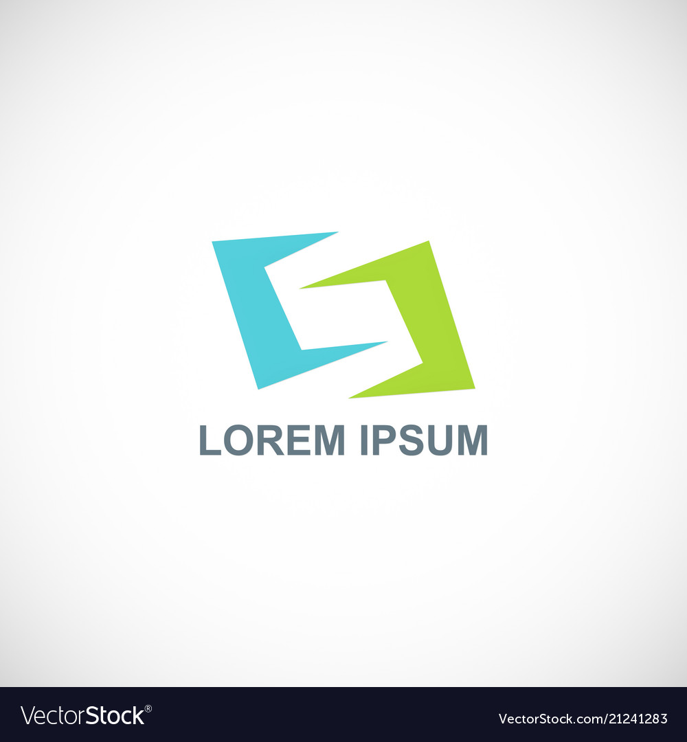 Shape circle square logo Royalty Free Vector Image