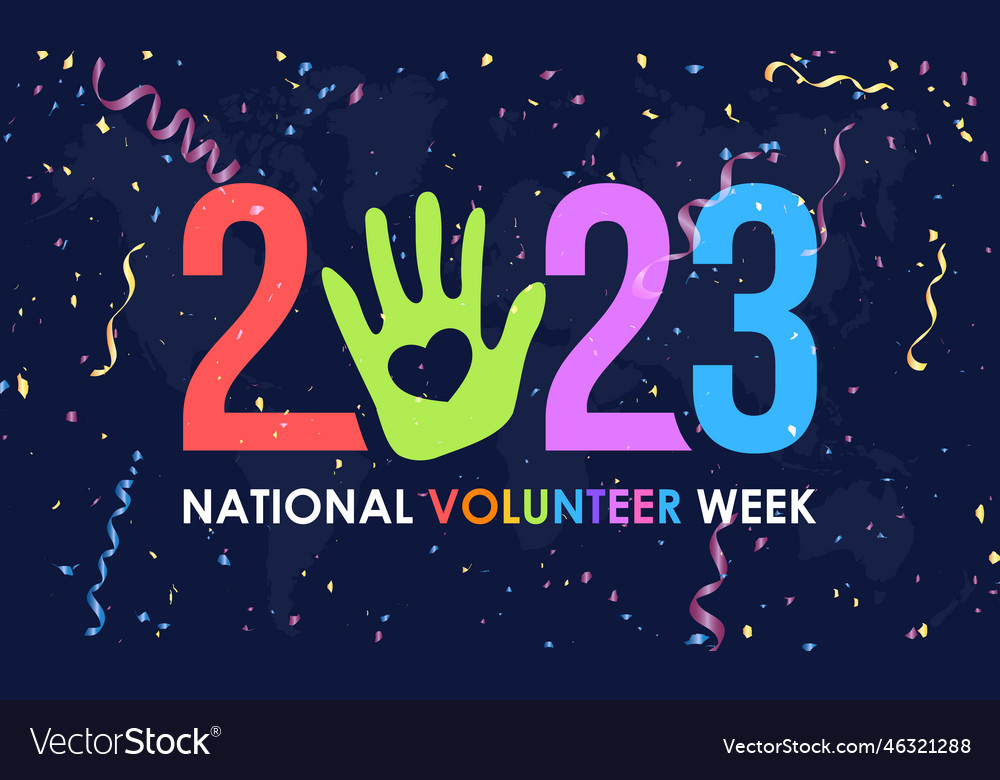 2023 Concept National Volunteer Week Volunteers Vector Image