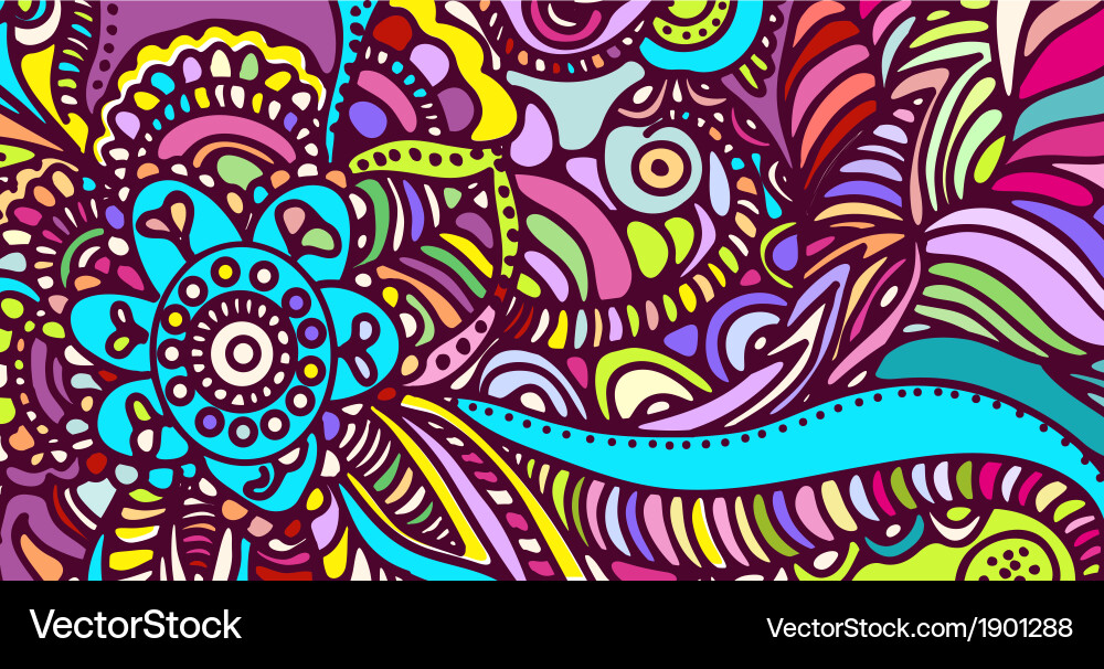 Abstract pattern of a tattoo henna Royalty Free Vector Image