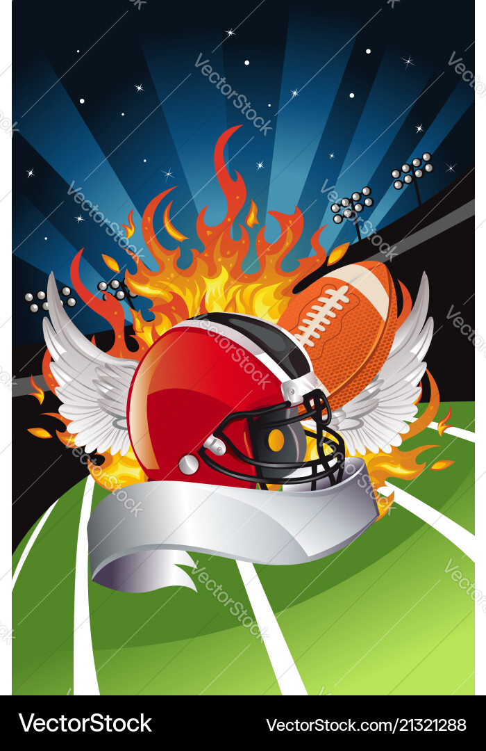 American football Royalty Free Vector Image - VectorStock