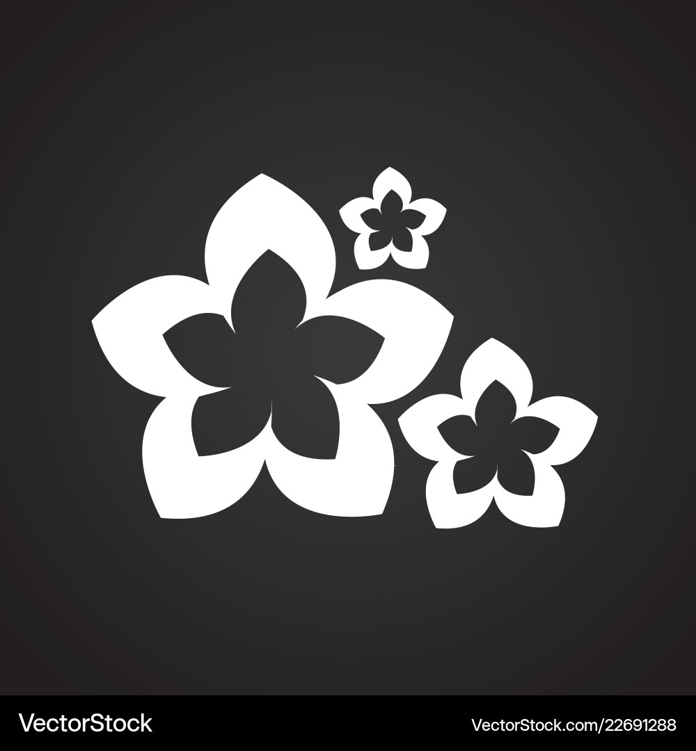 Bali flowers on black background Royalty Free Vector Image