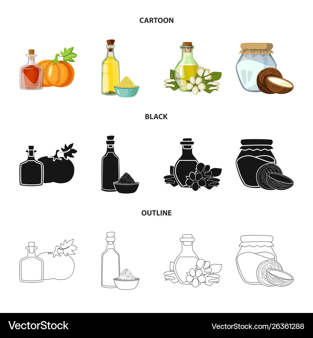 Design healthy and vegetable sign set Royalty Free Vector