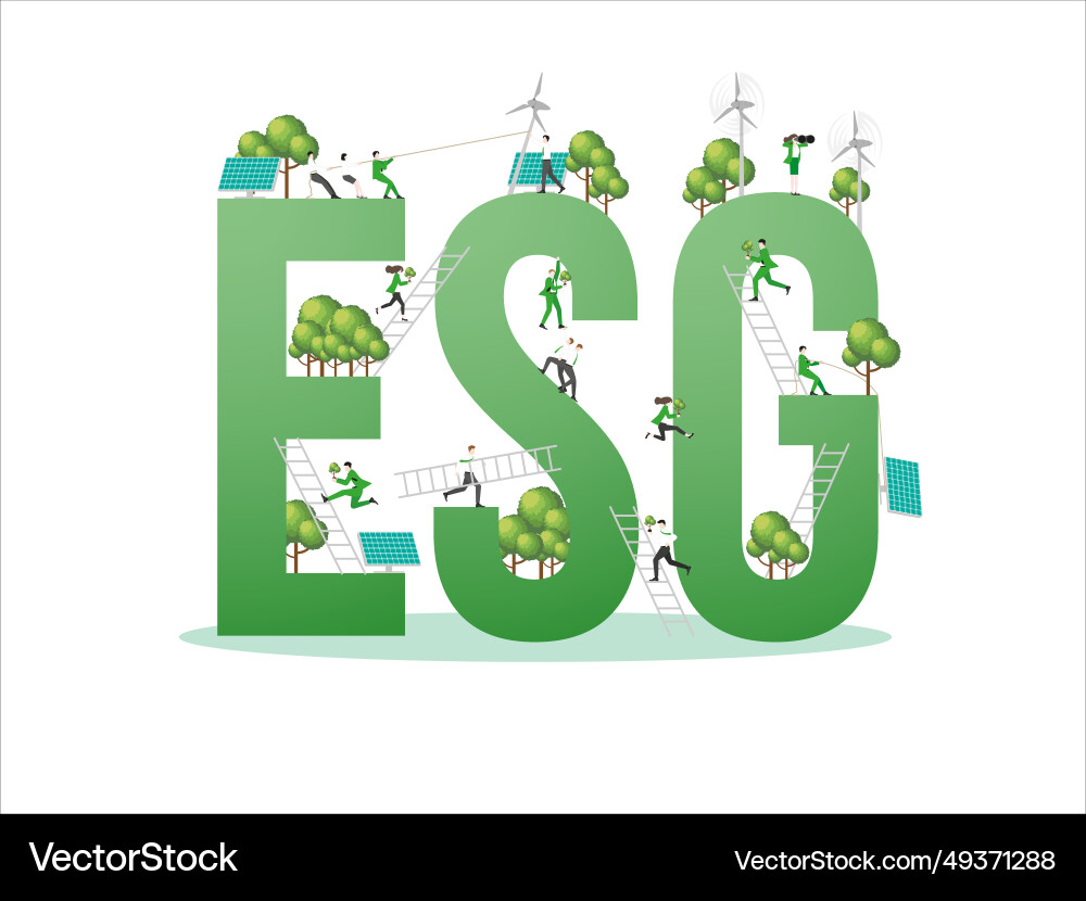 Esg sustainability business Royalty Free Vector Image