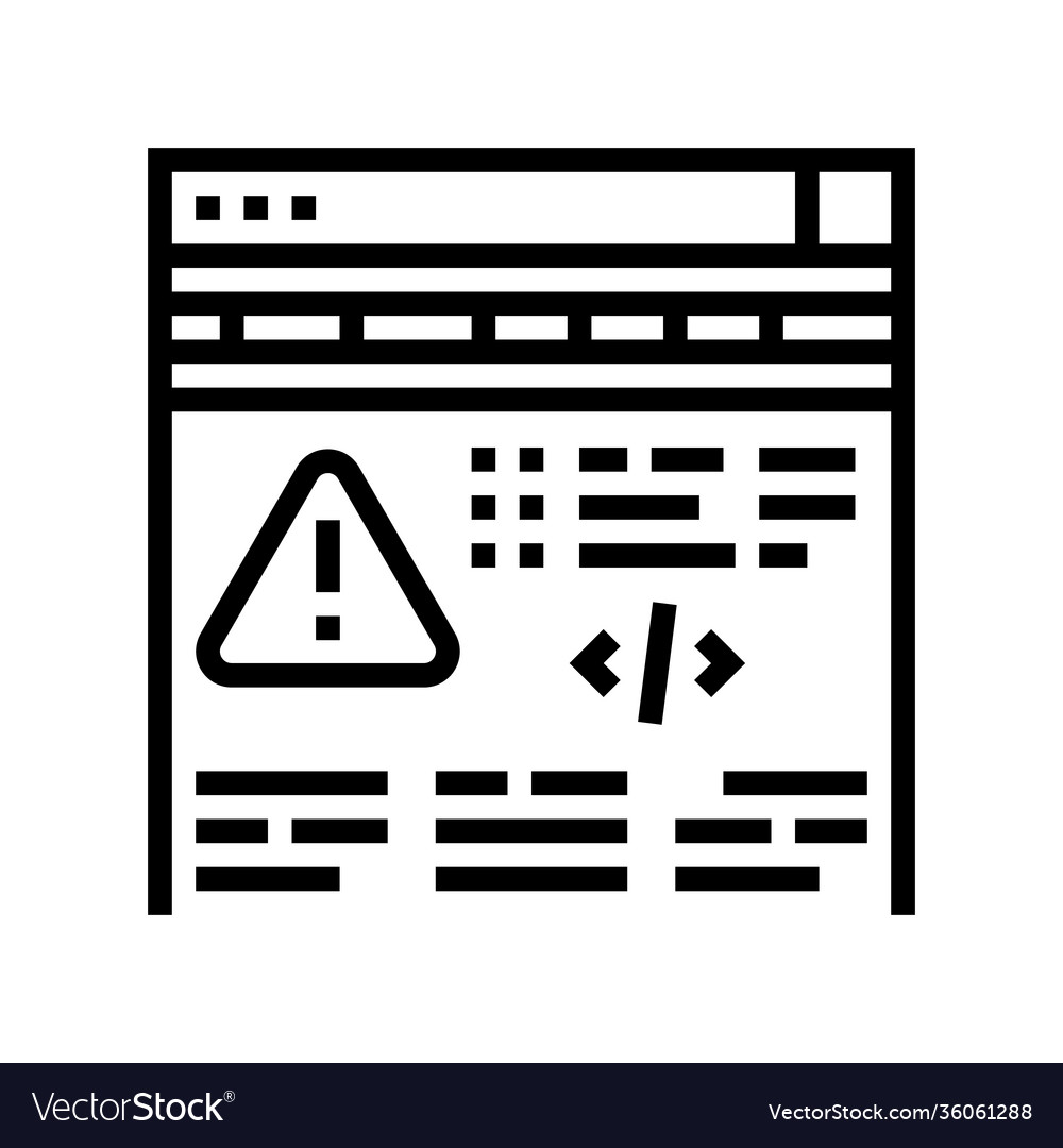 Fixing program errors line icon Royalty Free Vector Image Fixing program errors line icon Royalty Free Vector Image