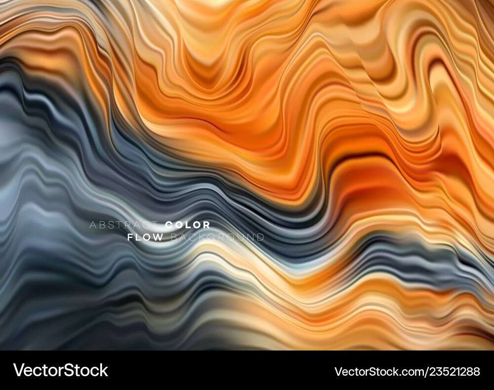 Modern colorful flow poster wave liquid shape in Vector Image