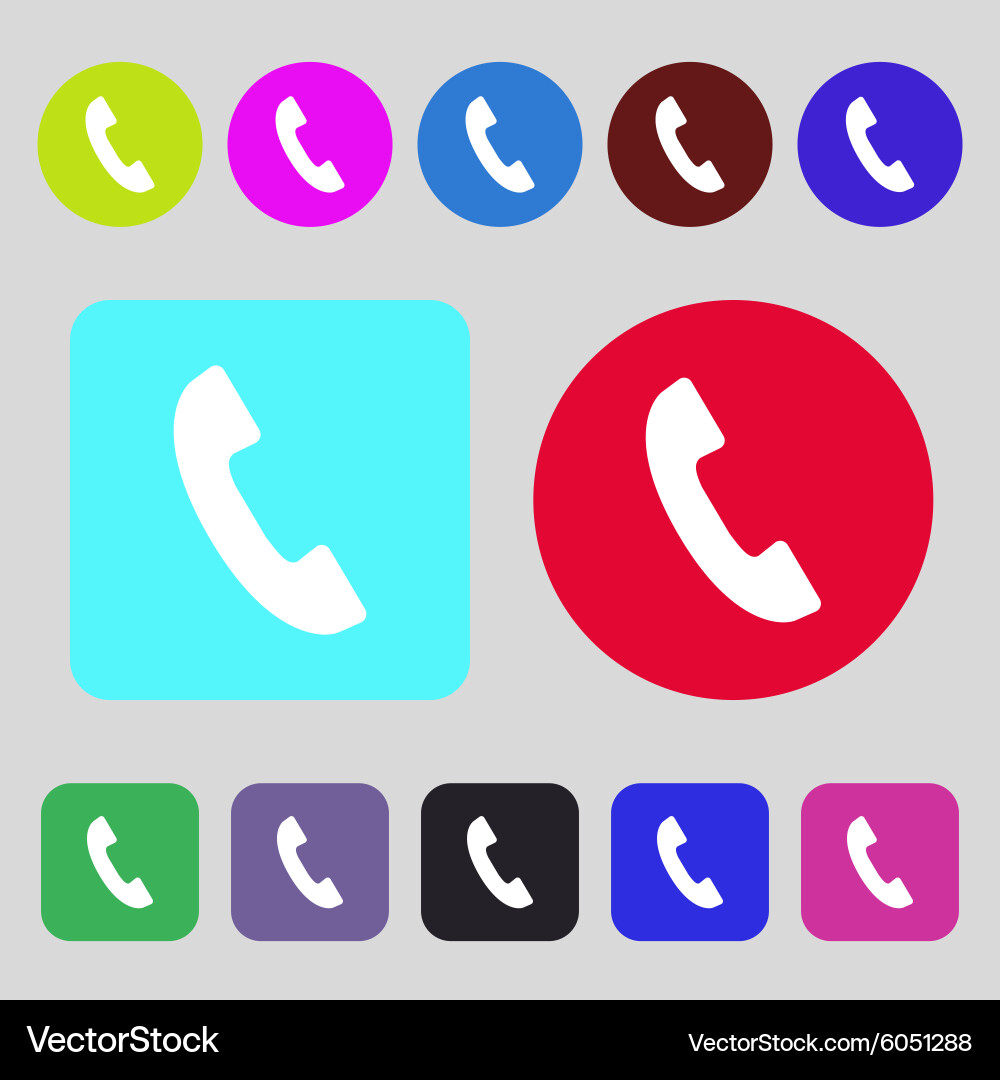 Phone sign icon support symbol call center 12 Vector Image