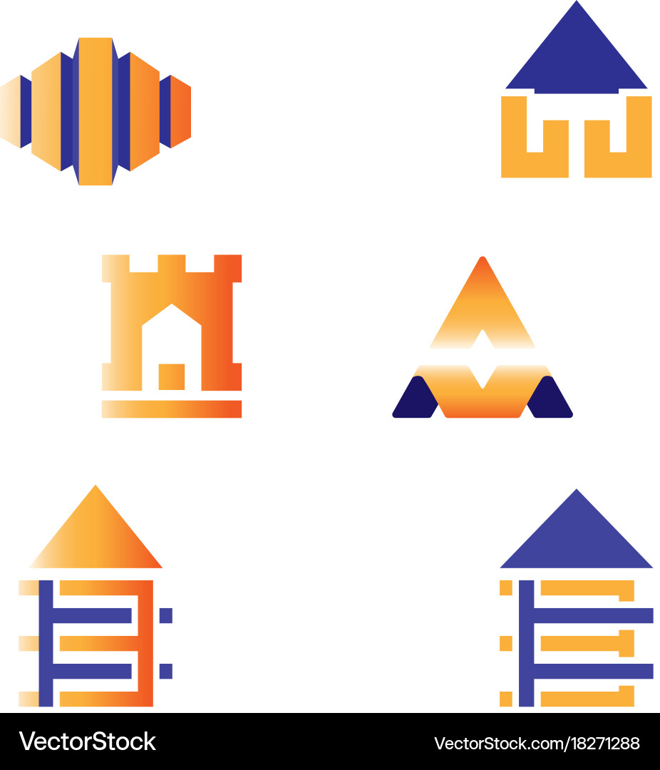 Real estate building design and construction Vector Image