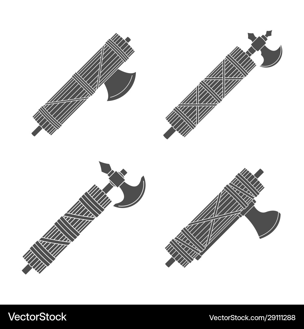 Set with roman fasces Royalty Free Vector Image
