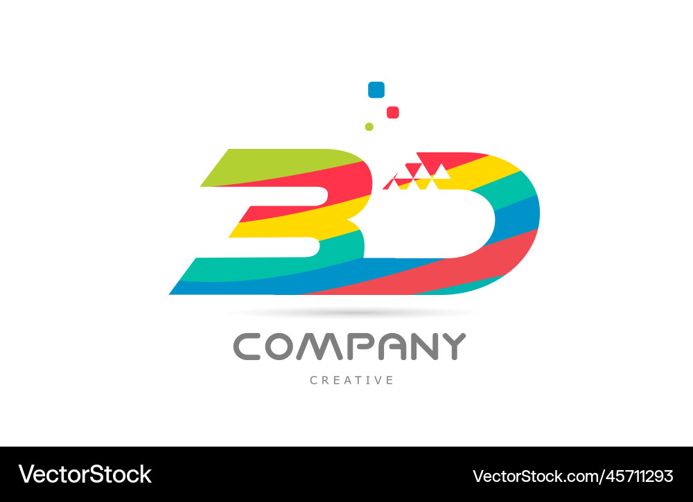 Bg combination colorful alphabet letter logo icon Vector Image