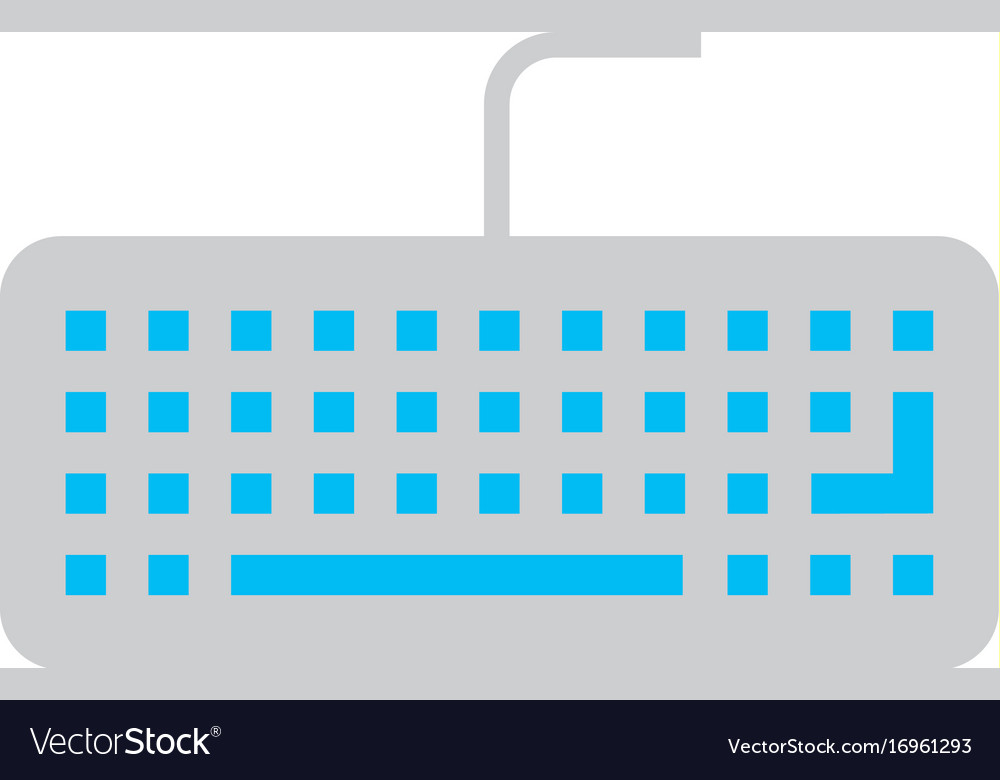Computer keyboard isolated icon Royalty Free Vector Image