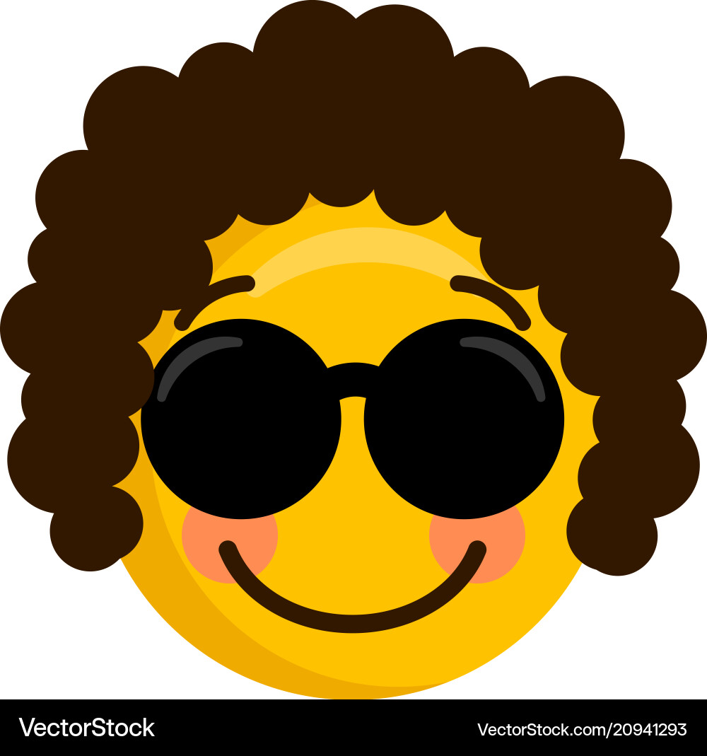 Happy retro emoji icon Royalty Free Vector Image