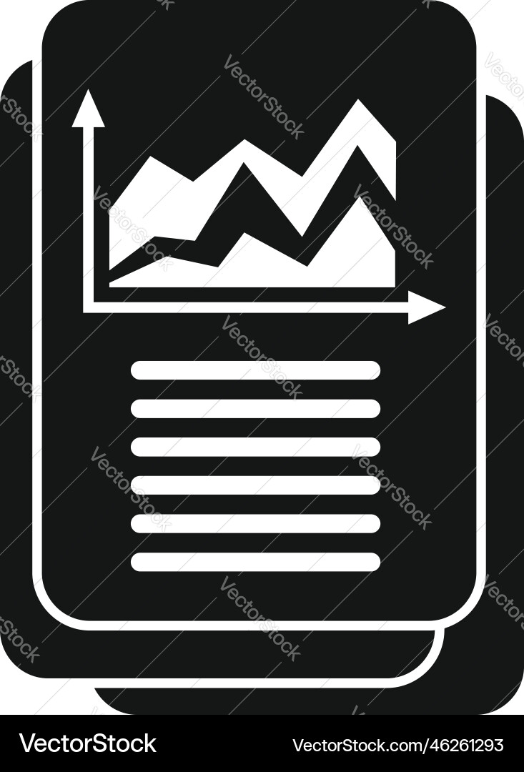 Investor papers icon simple financial Royalty Free Vector