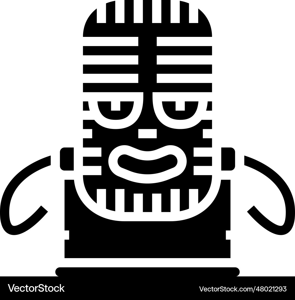 Microphone retro music character glyph icon Vector Image