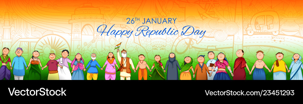 People of different religion showing unity Vector Image